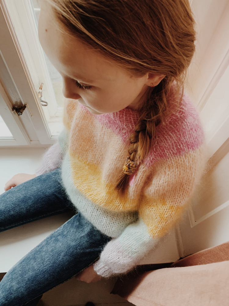 Mille Fryd Madeline Sweater x Mohair junior genser oppskrift ... Mille Fryd Madeline Sweater x Mohair junior genser oppskrift ...